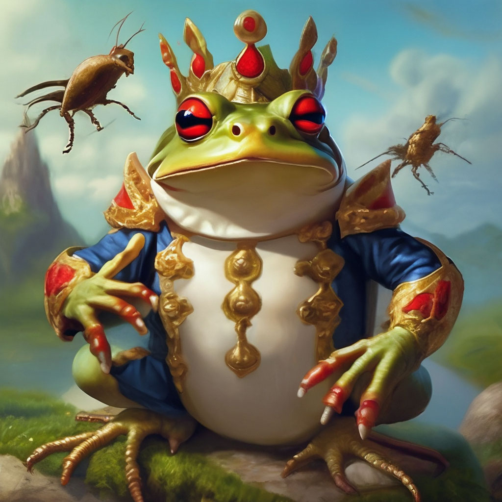 "Toad is the lord of the flies" — image created in Shedevrum