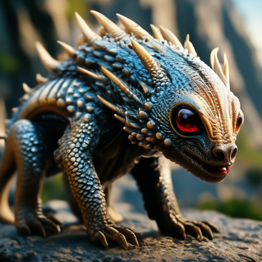 "An unknown animal from another planet, high detail, hyperrealism ...