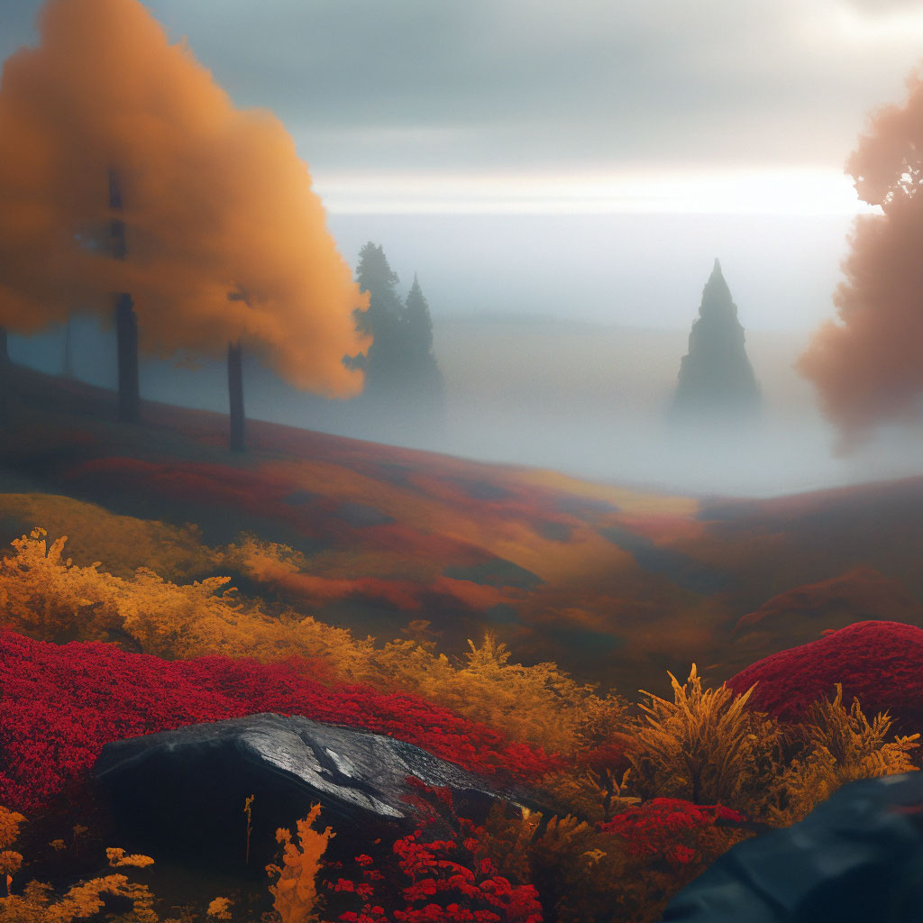 "Autumn horizon, beautiful, 4k, high resolution, high detail" — image ...