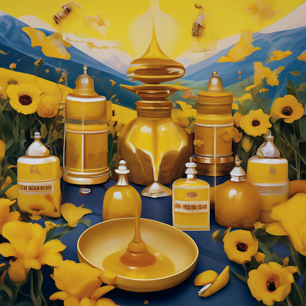 "Honey range" — image created in Shedevrum