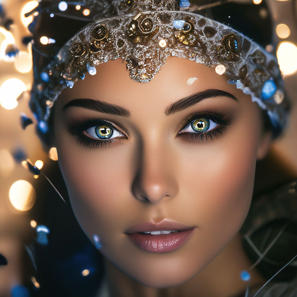 "A beauty, huge dark brown eyes, a beautiful refined face, piercing ...