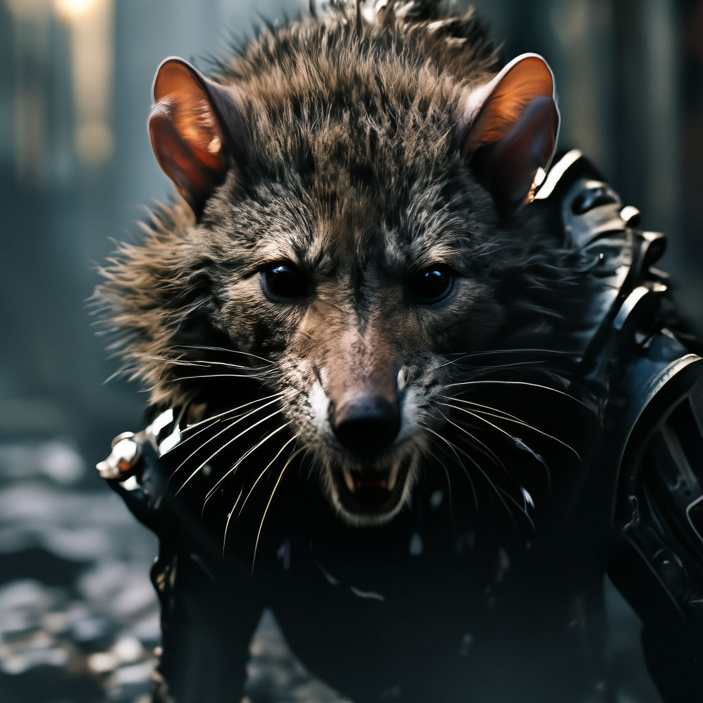 "The wolf of rats" — image created in Shedevrum