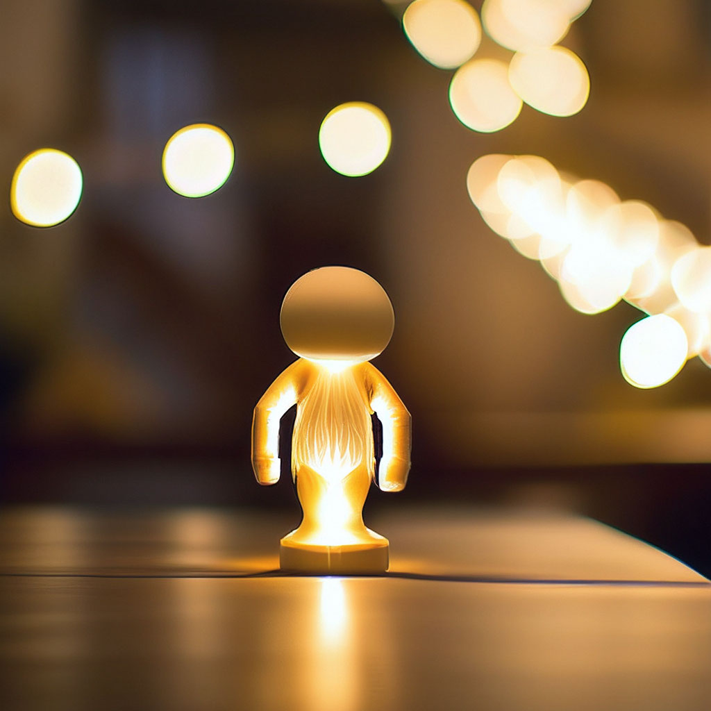 "Anthropomorphic light" — image created in Shedevrum