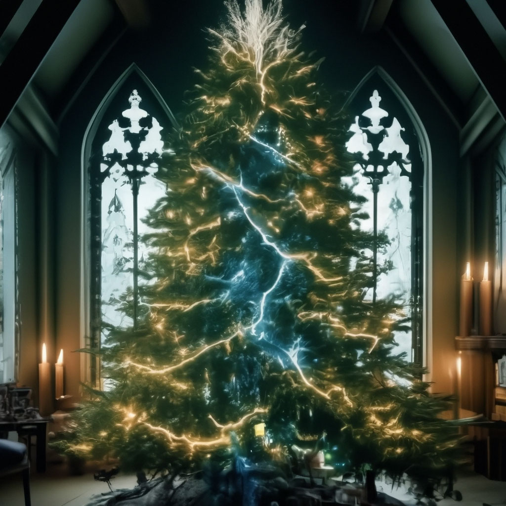 "Necromancer's Christmas tree.." — image created in Shedevrum