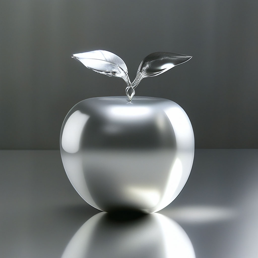 "Silver Apple" — image created in Shedevrum