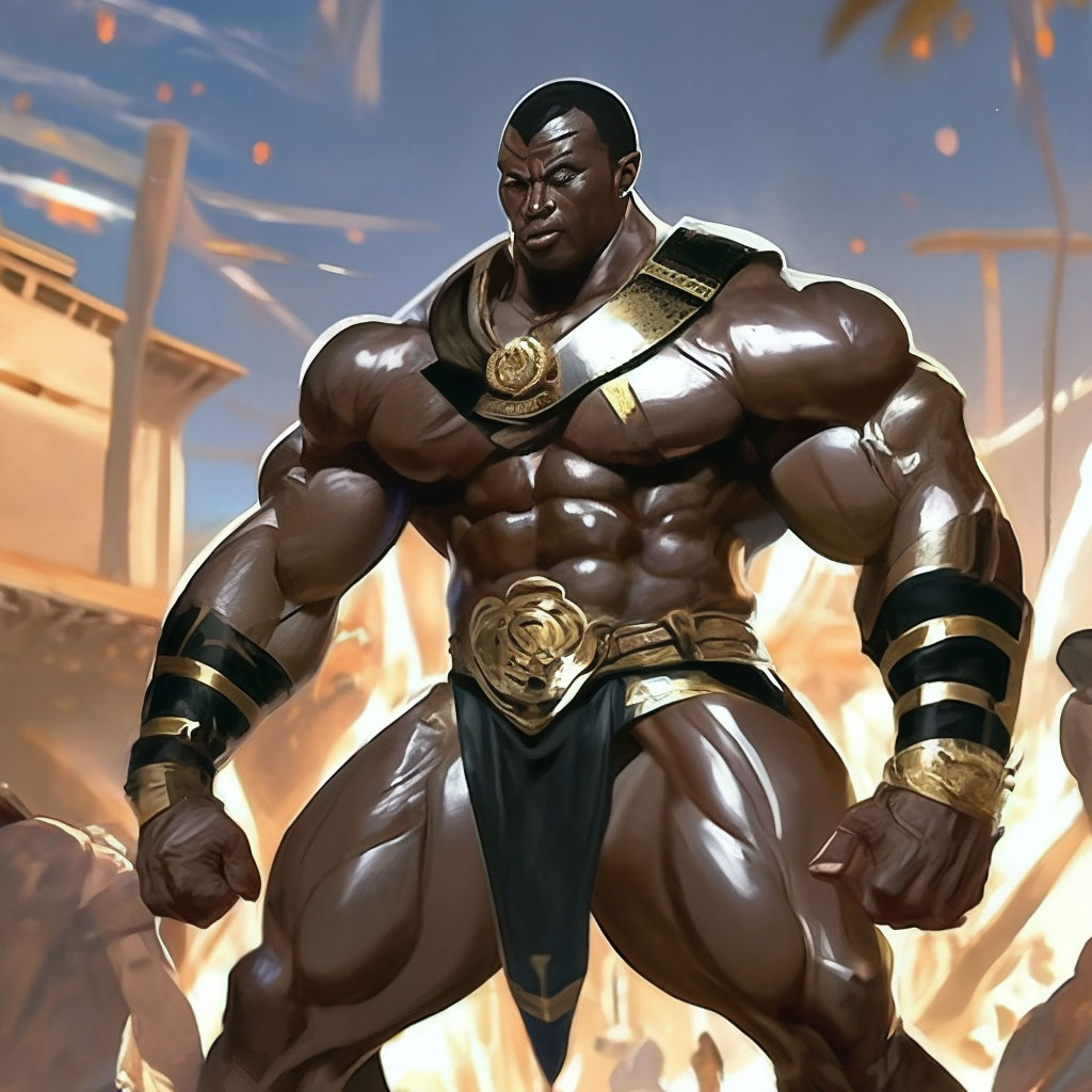 "Village Nubian gladiator bodybuilder very shiny black mighty legs and ...