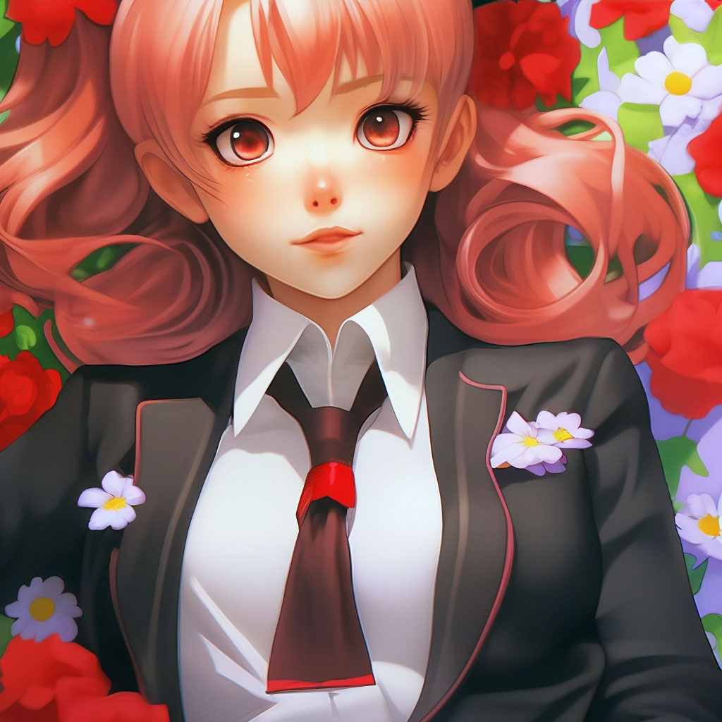 "A girl of 17,169 years old,average height,Junko Enoshima,red,scarlet ...