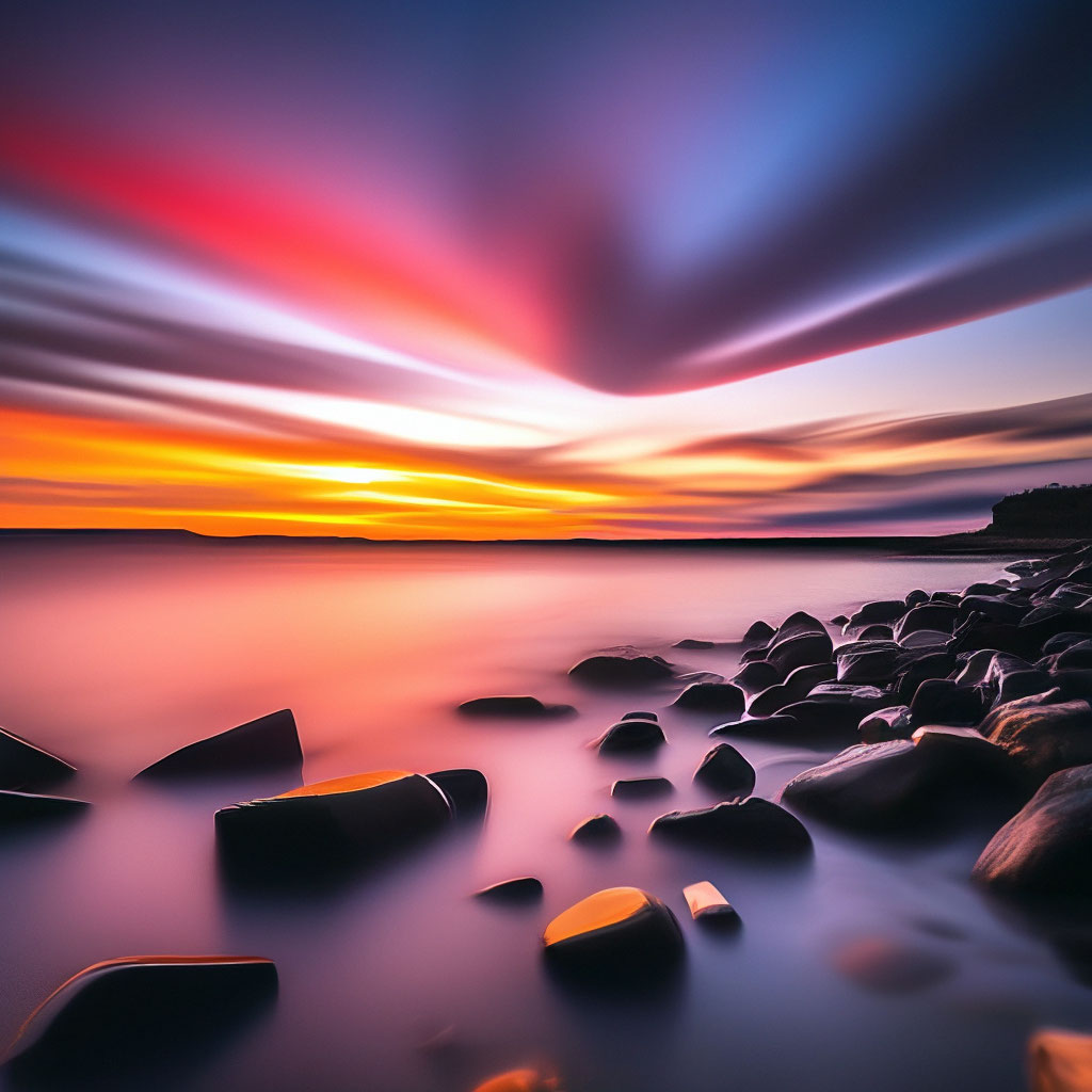 "Unusual sunsets" — image created in Shedevrum