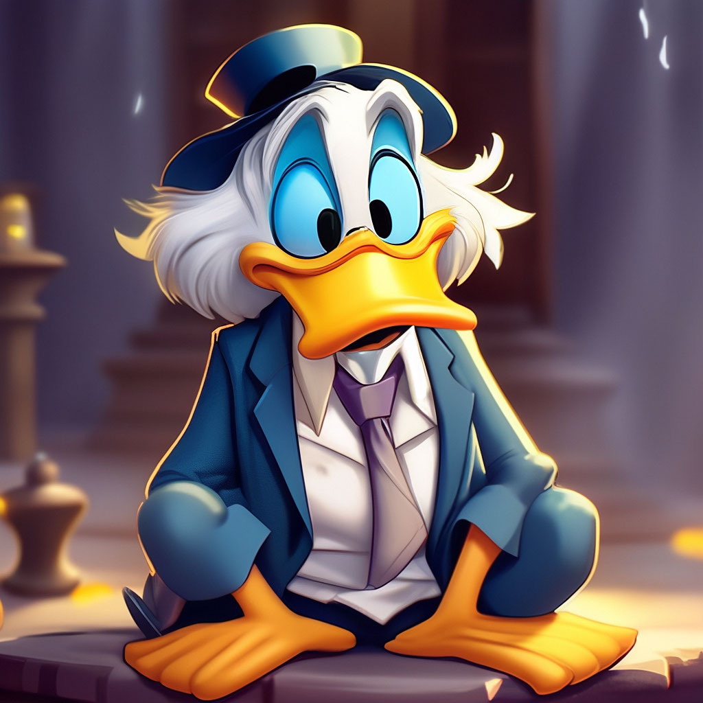 "Walt Disney sad Scrooge McDuck looks like a beggar broke no money and ...