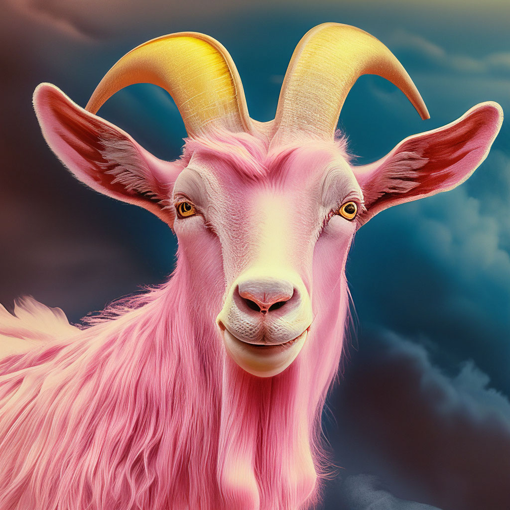 "I wanted to make a thunderstorm, but I got a goat, A pink goat with a ...