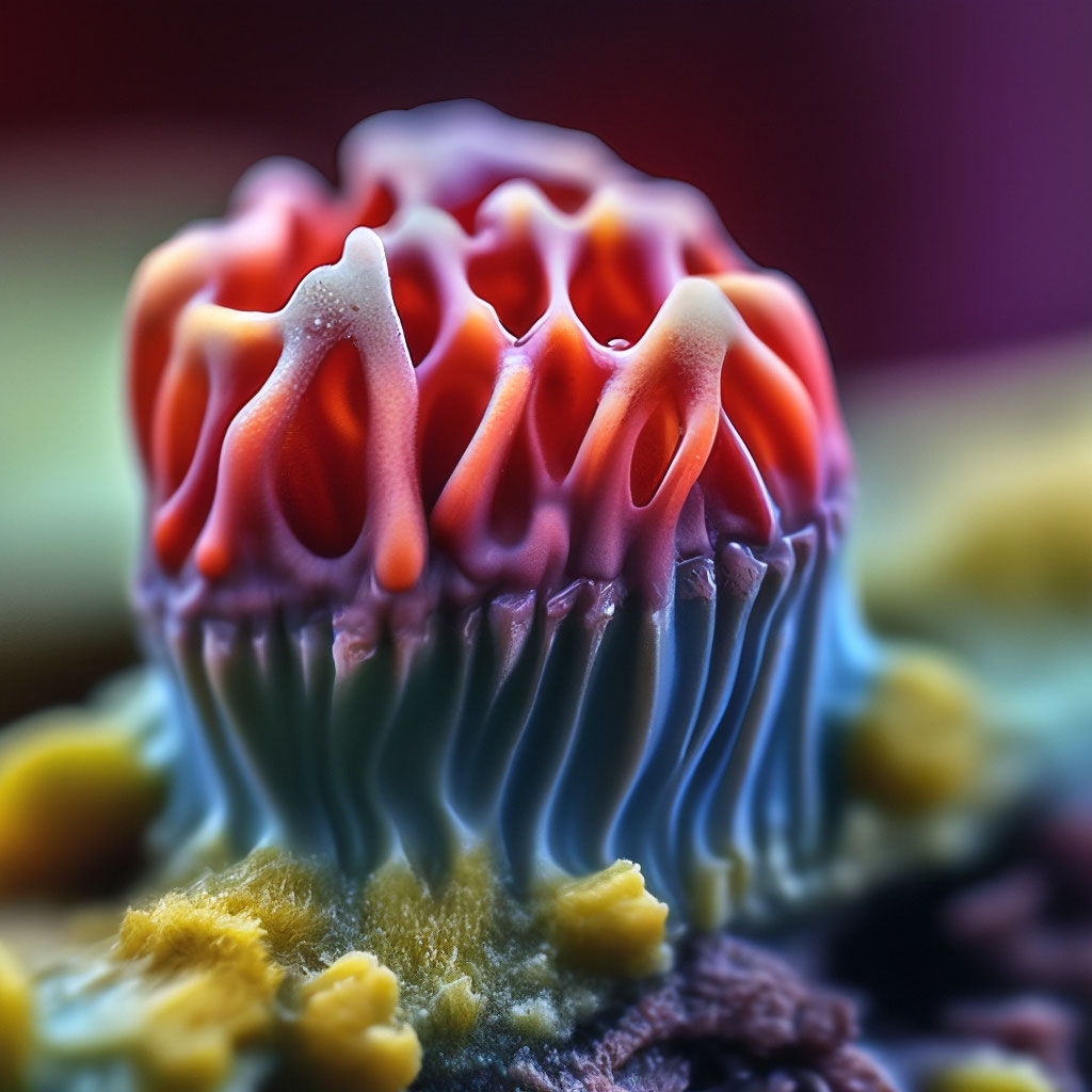 "Mold macro photography" — image created in Shedevrum