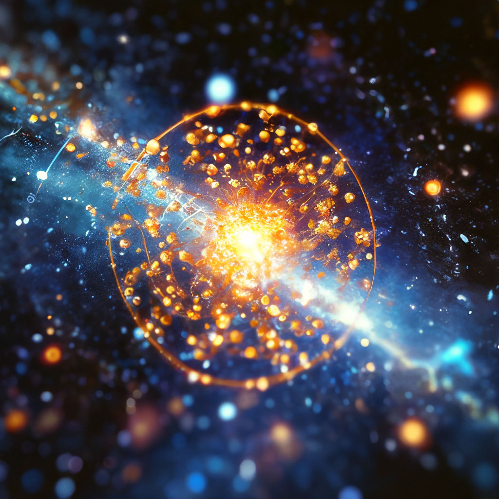 "A particle of the universe" — image created in Shedevrum