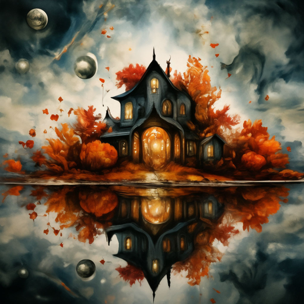 "Autumn watercolor surrealism" — image created in Shedevrum