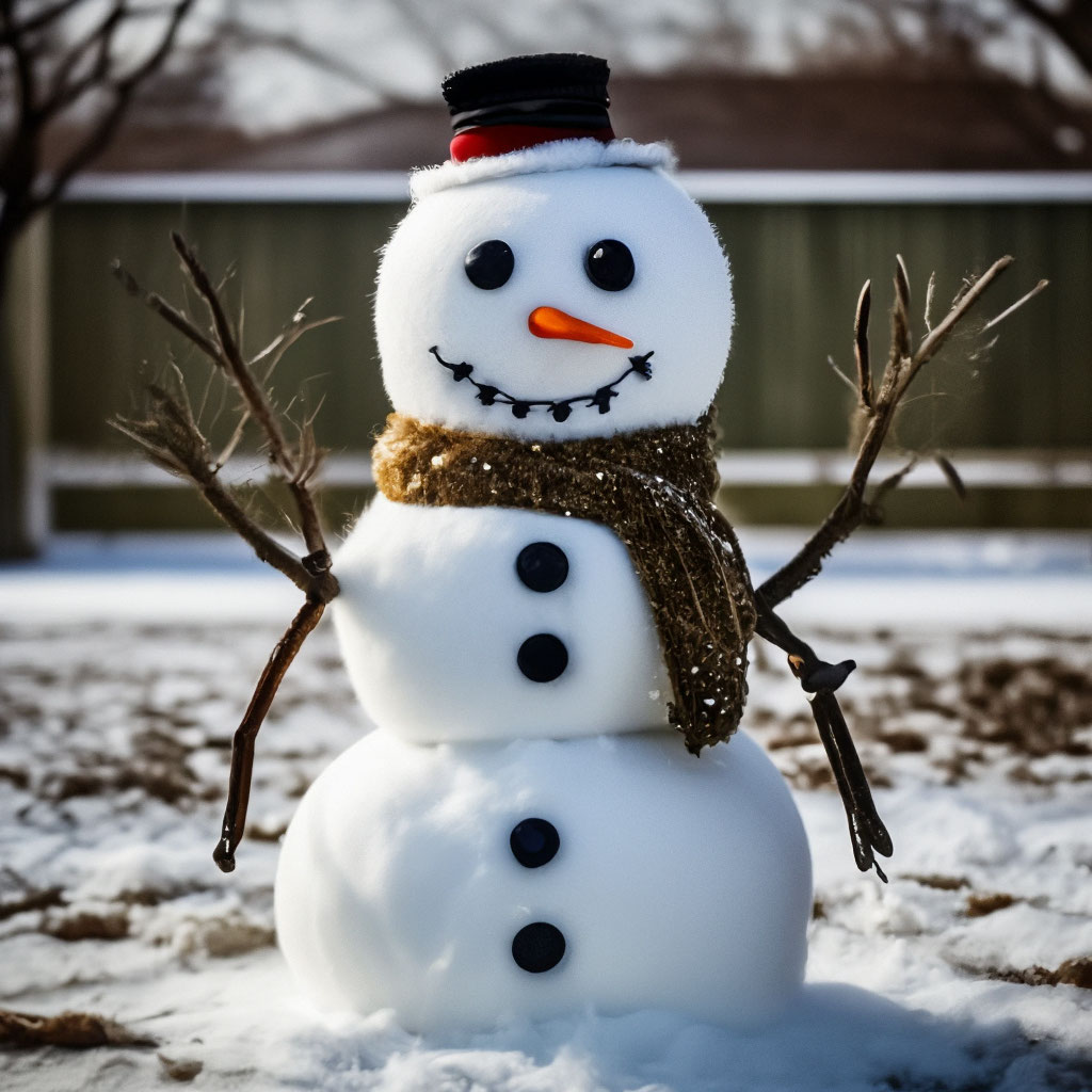 "Vote for the best snowman" — image created in Shedevrum