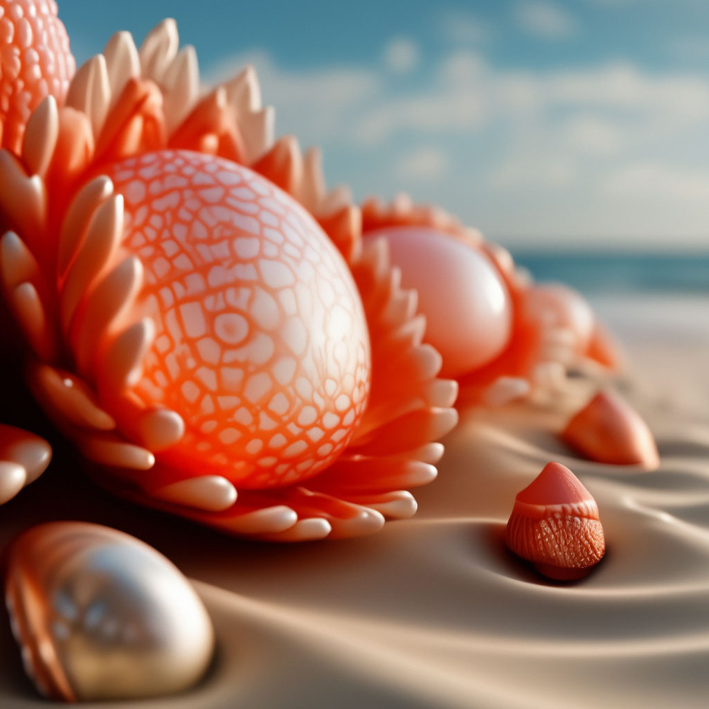 "Marble sand, coral-colored glass flower house, living architecture ...