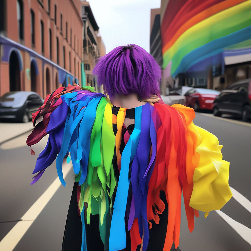 "Rags Go to Scoring, Anthomorphic,Rainbow Rags Go down the street ...