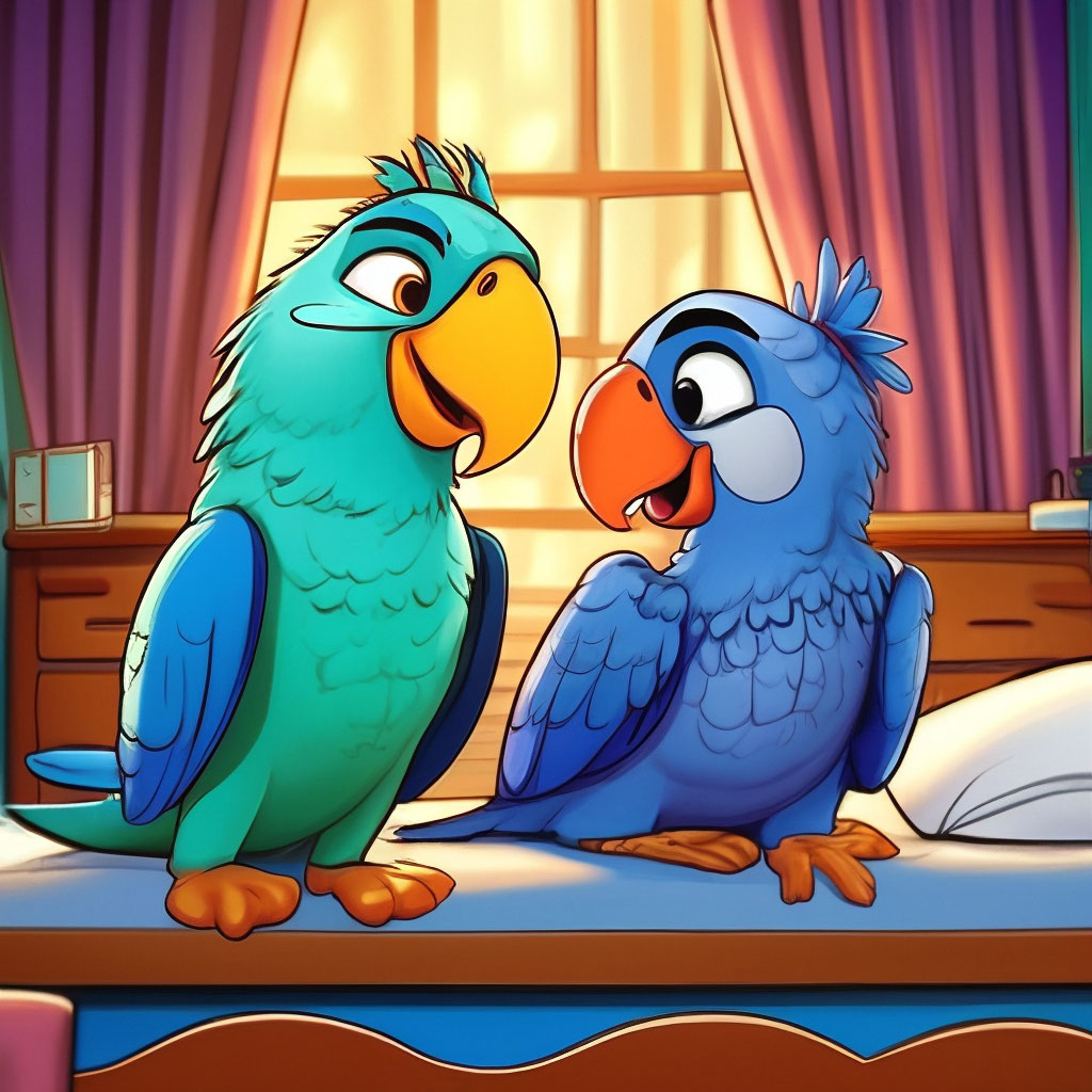 "Cartoon characters, cartoon parrots named: "Kesha" and the pretty ...