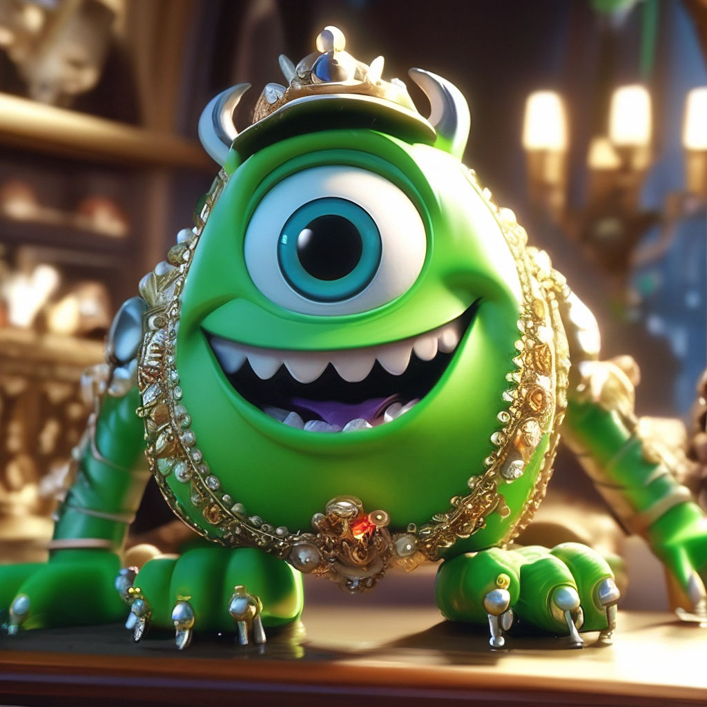 "Monsters corporation, mike wazowski, high quality, drawing details ...
