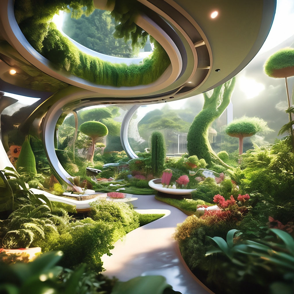 "Space garden" — image created in Shedevrum
