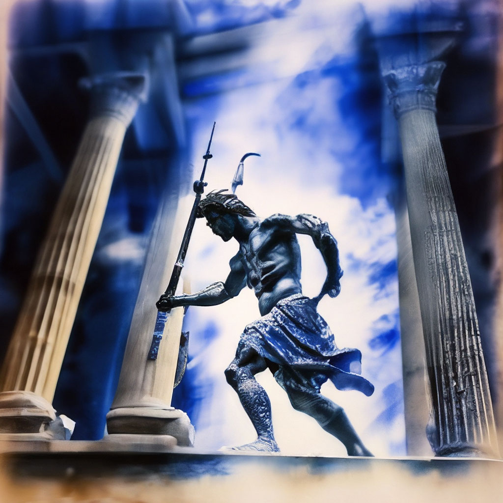 "Antaeus, ancient Greek mythology, watercolor, simple picture." — image ...