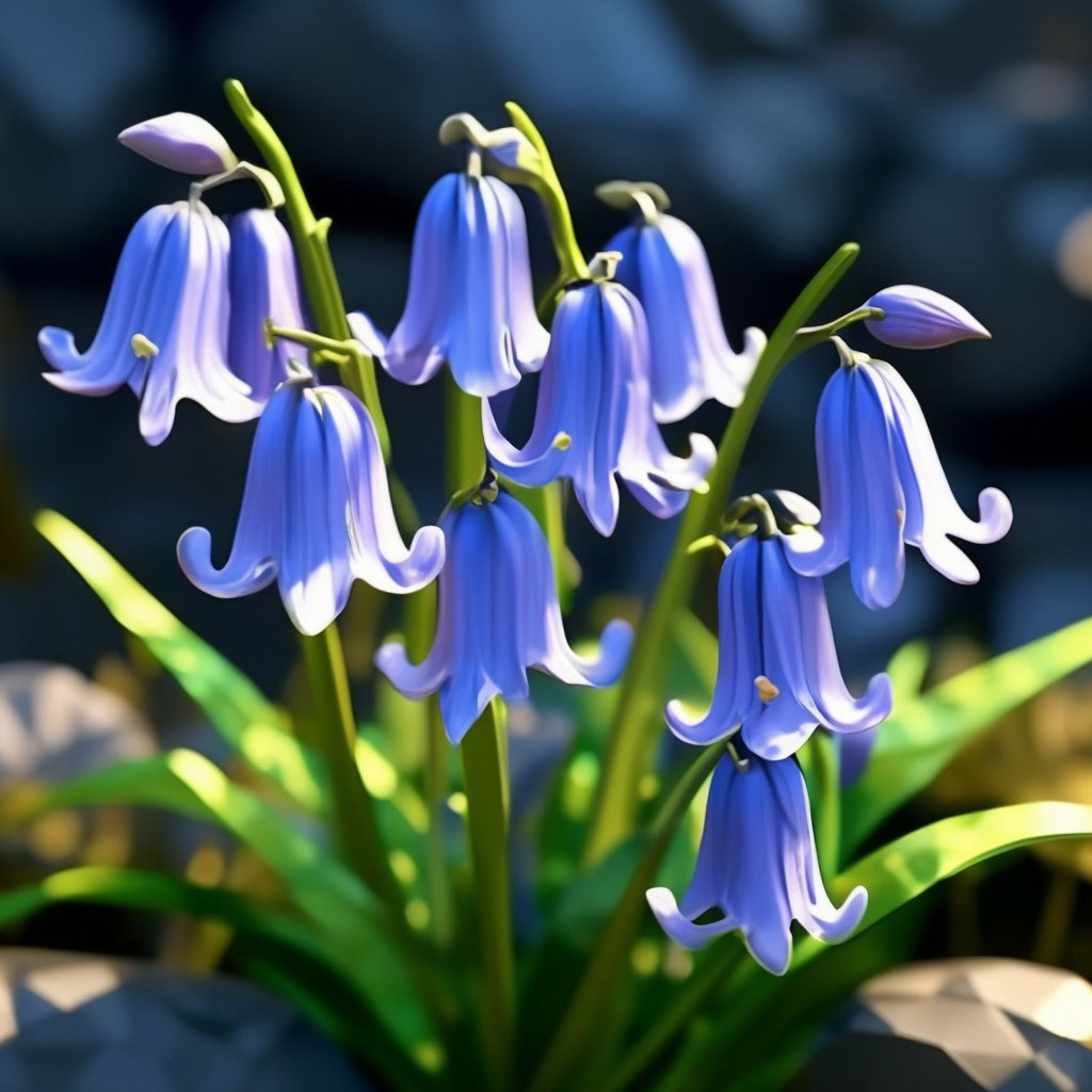 "Bluebells are flowers of very wondrous beauty." — image created in ...