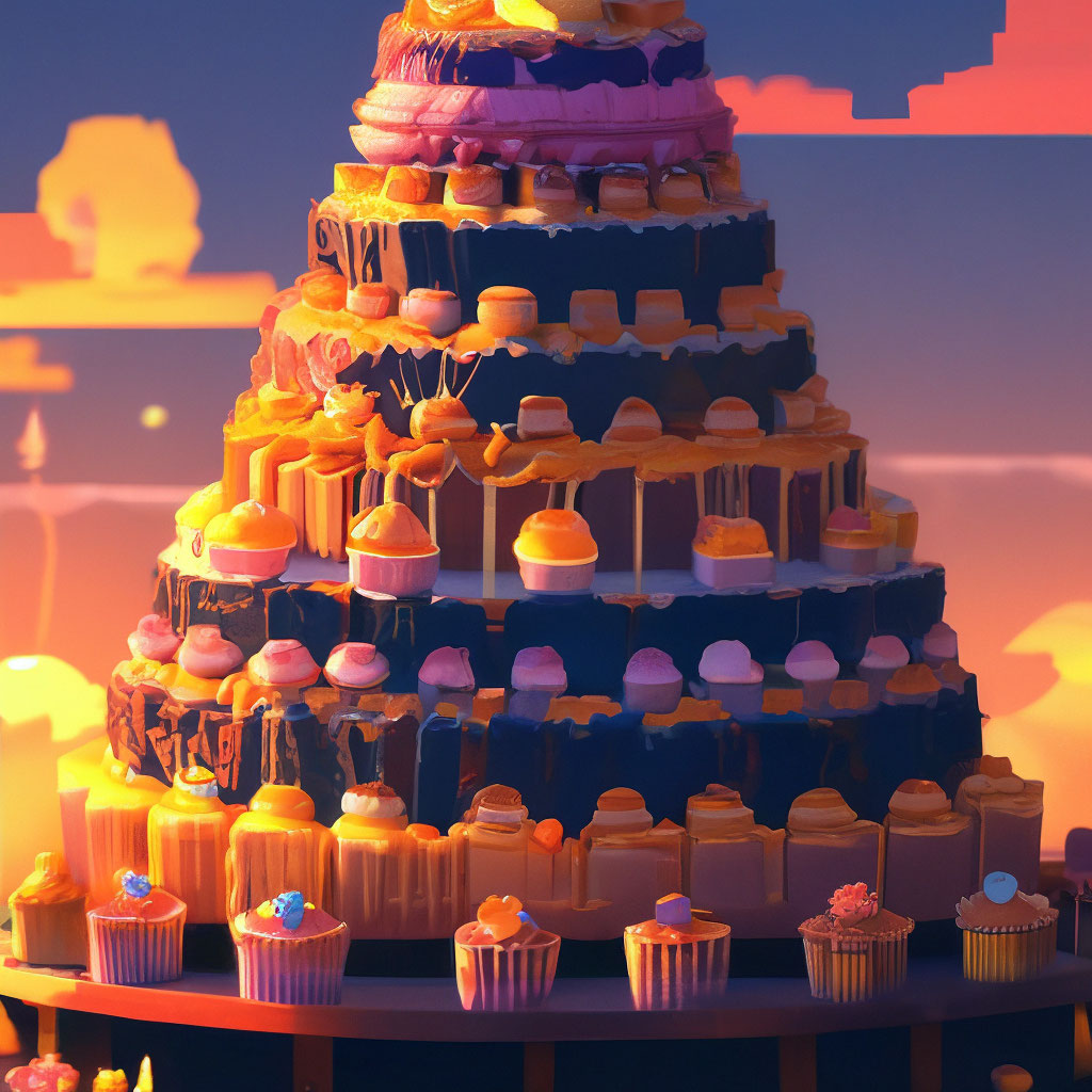 "Thank you for your likes! Big delicious multi-tiered cake" — image ...