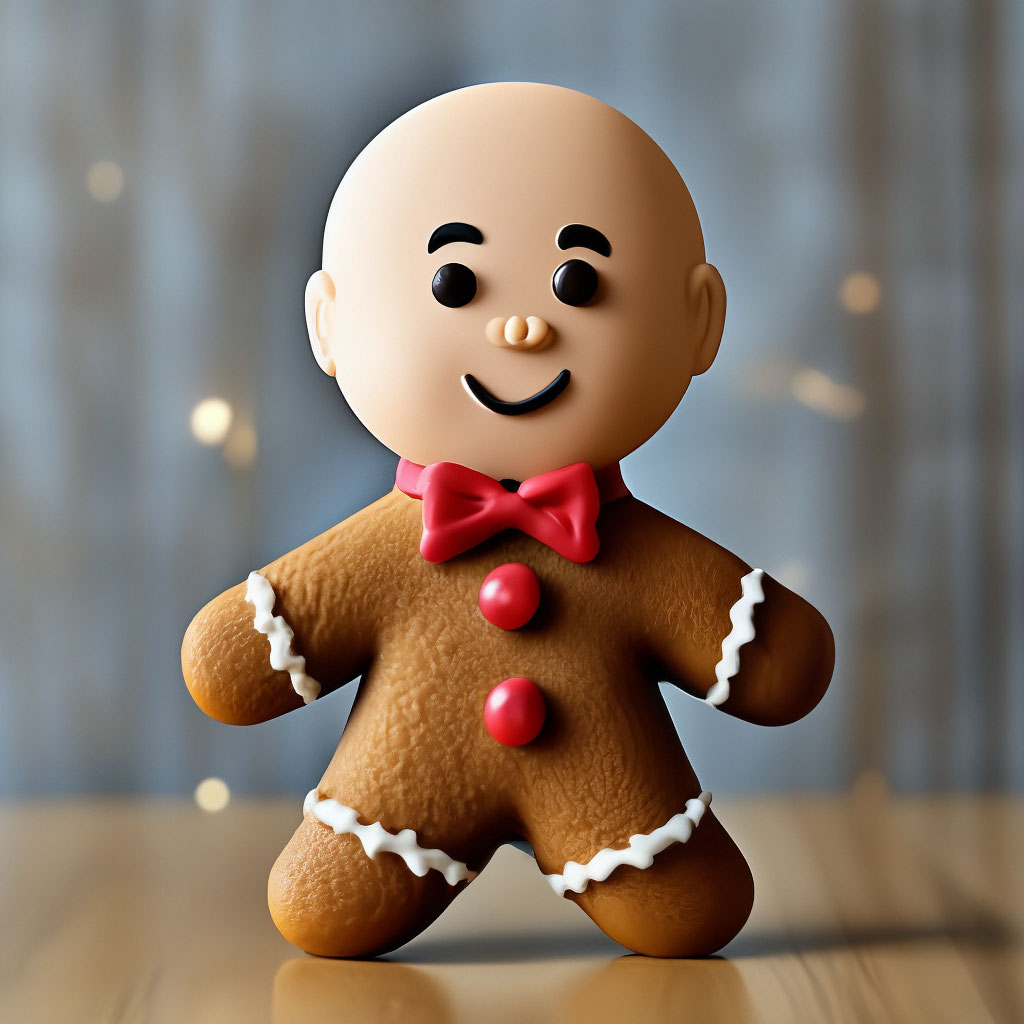 "Bald gingerbread" — image created in Shedevrum