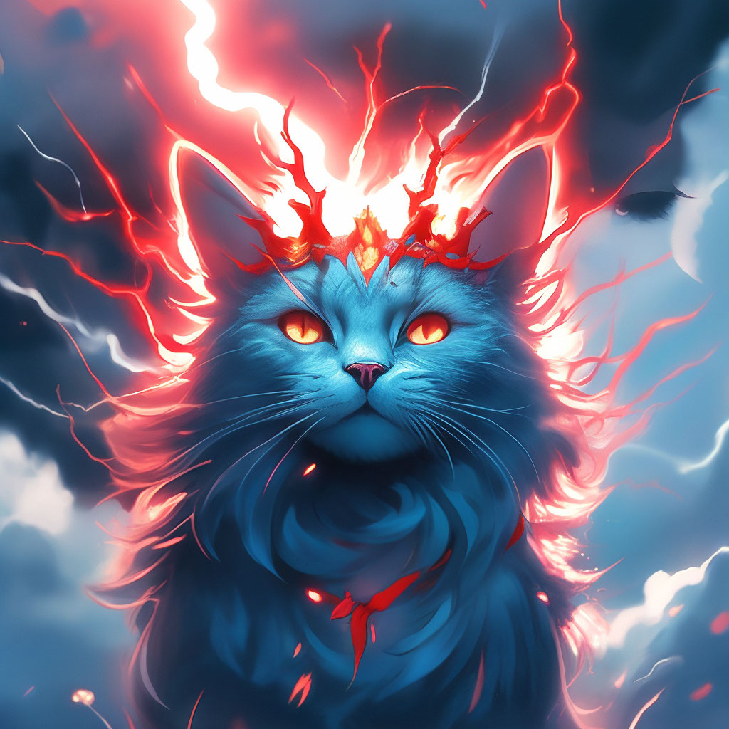 "The cat is mystical, made of lightning and thunderstorms, lightning ...