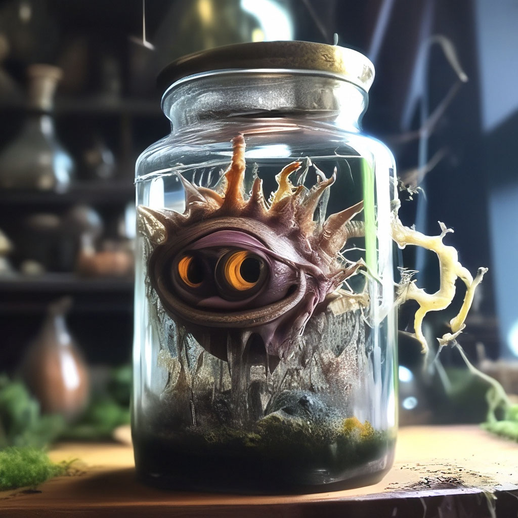 "The birth of a new life in a jar with a revived mold, the world in a ...