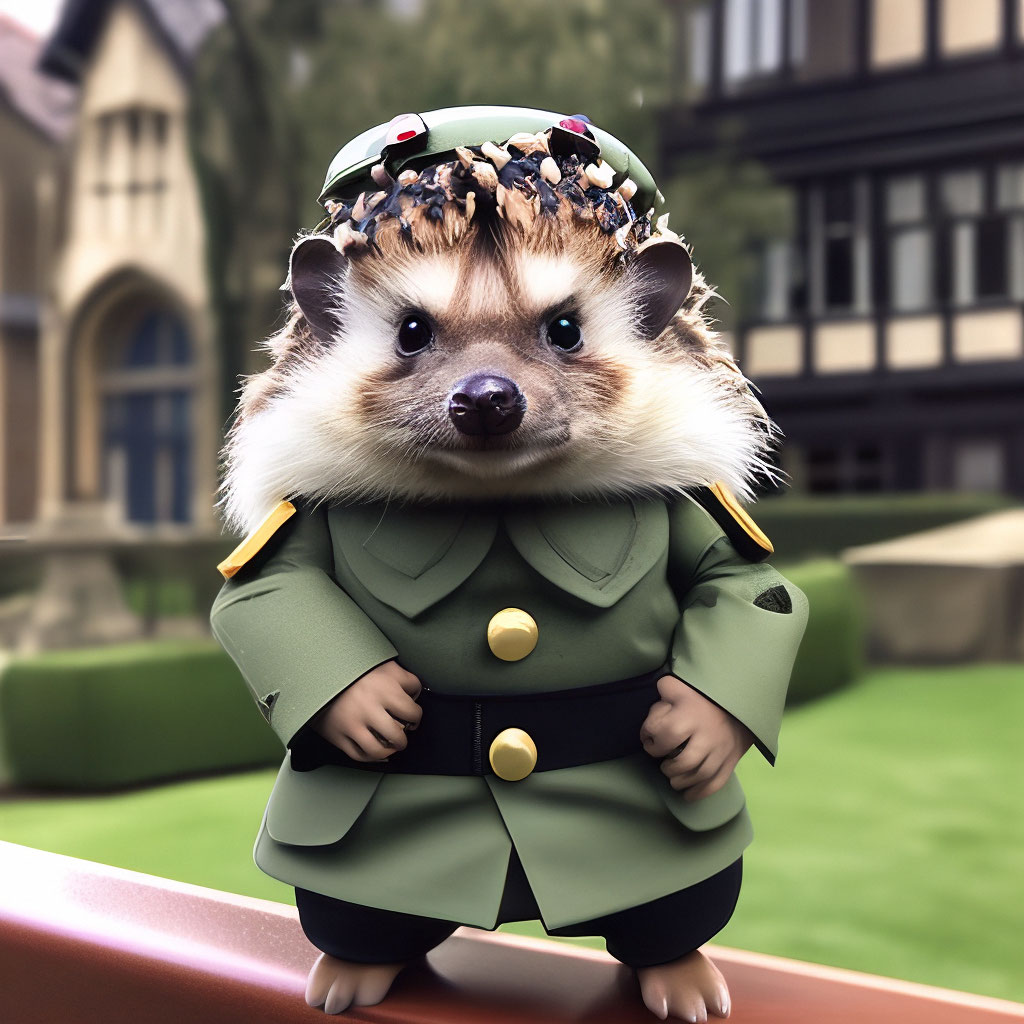"The hedgehog in the uniform of an officer frowned angrily" — image ...
