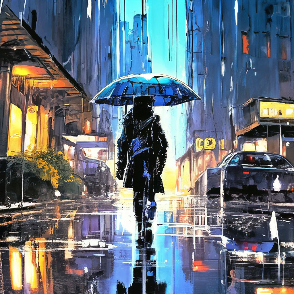 "Rain, I walk through puddles, I don't need anyone, dark immersive ...