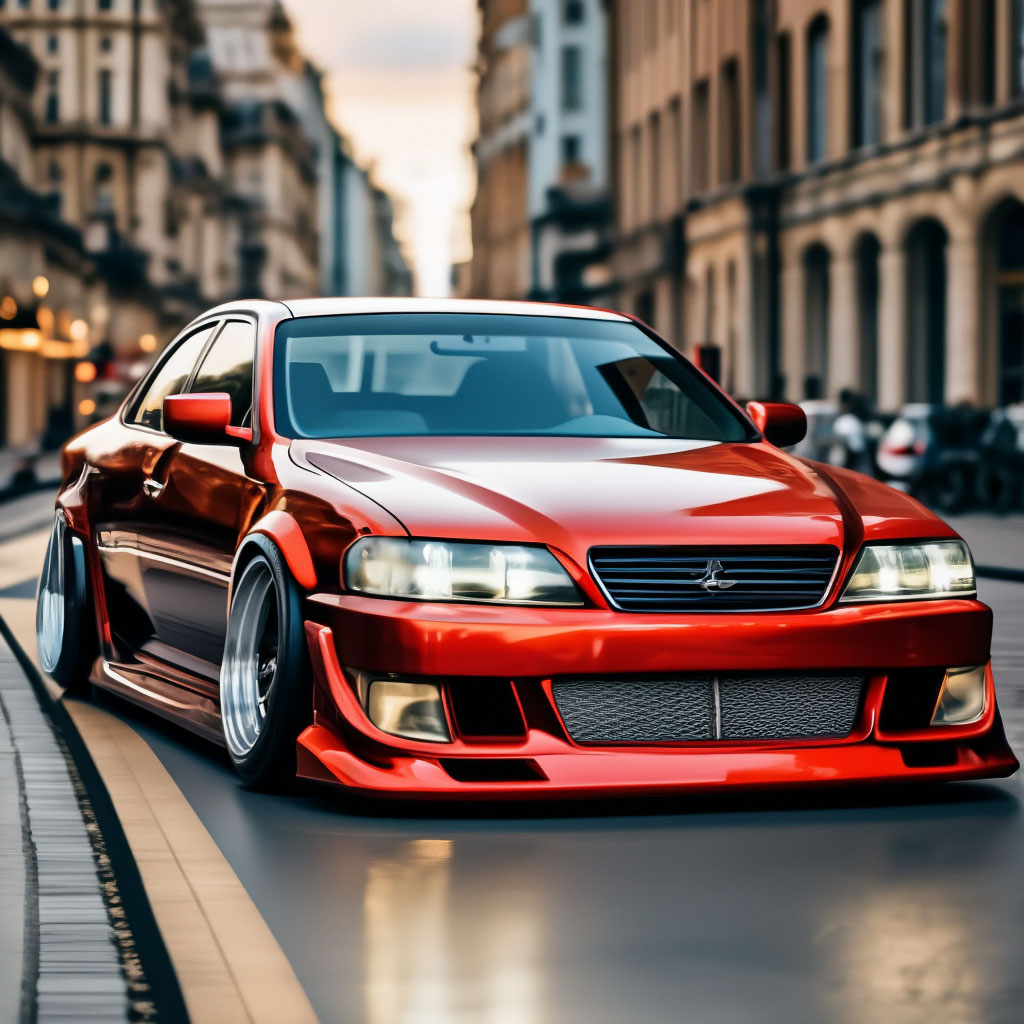 "Futuristic design, Lowered suspension, TOYOTA CHASER JZX100, Front ...