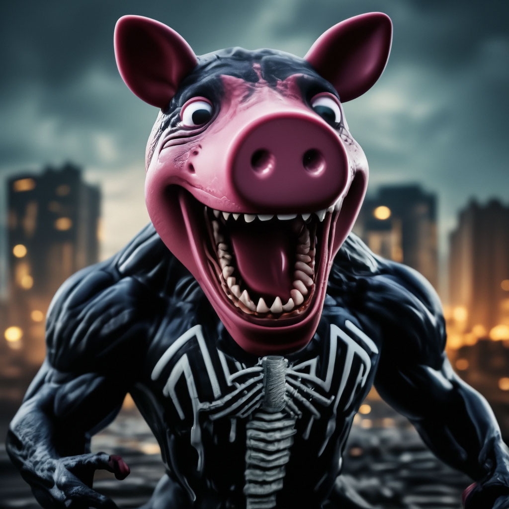 "Peppa pig venom" — image created in Shedevrum