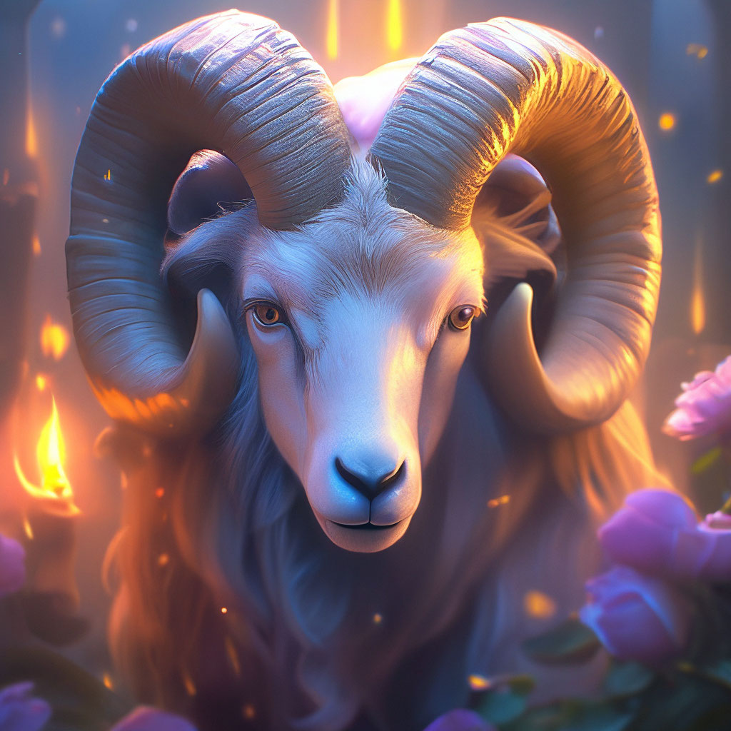 "Beautiful Aries Zodiac sign, fantasy style, hyperdetalization" — image ...