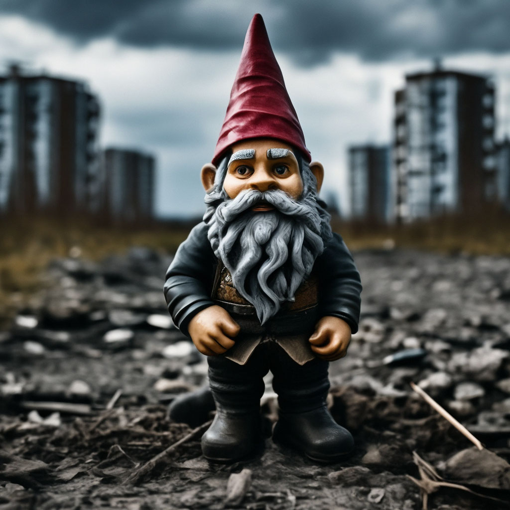 "Garden gnome in russia" — image created in Shedevrum