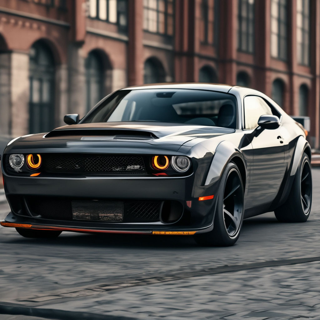"Dodge Challenger Demon tuning. , beautiful, realistic, close-up ...