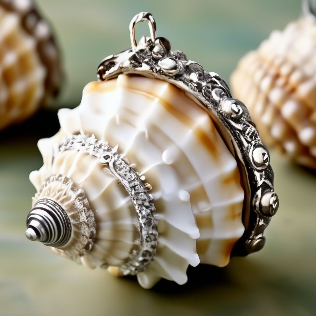"Sea shell decorations are realistic decoration of an ocean shell of a ...