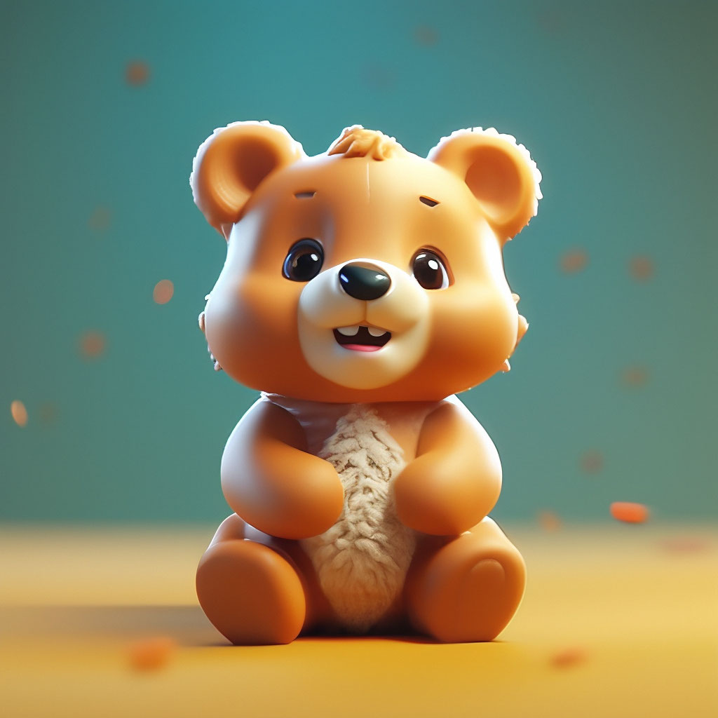 "Very cute bear🐻" — image created in Shedevrum