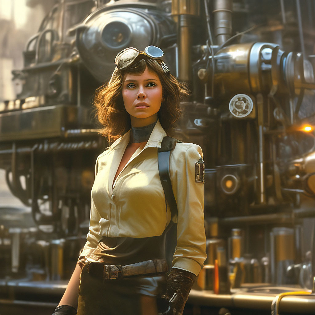 "Time Travel Girl" — image created in Shedevrum