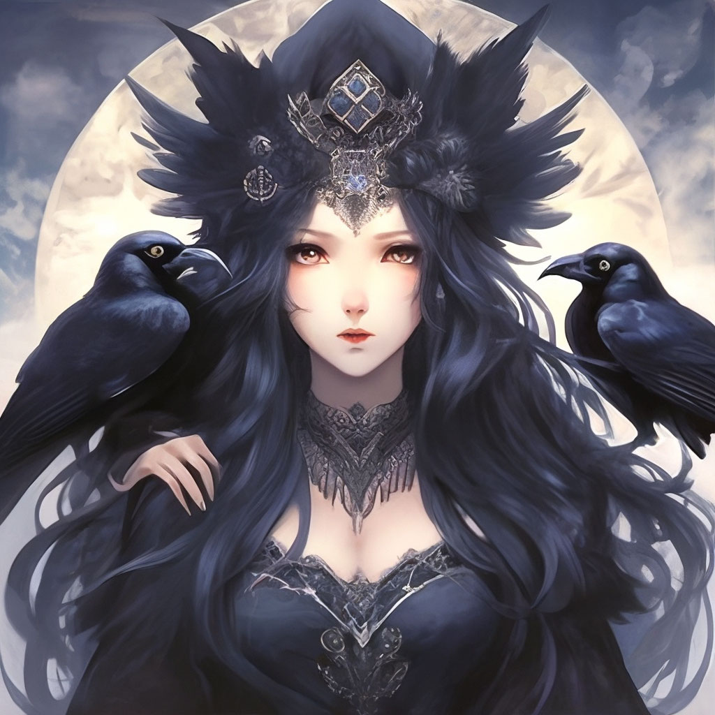 ""Raven Girl" is an expressive description that can be interpreted in ...