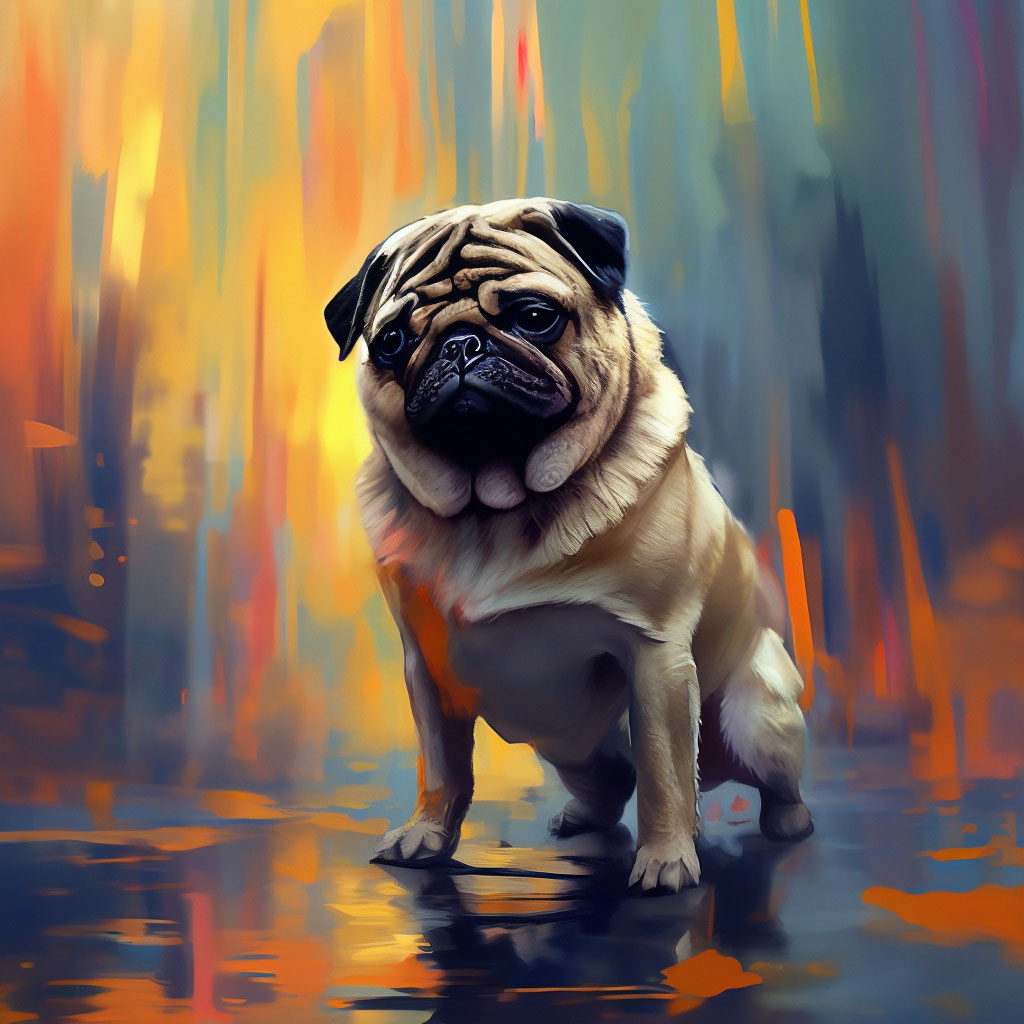 "Nft pug" — image created in Shedevrum