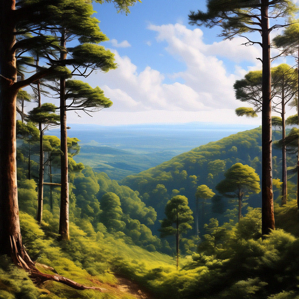 "The forest is beautiful the treetops in the distance the prospect of ...