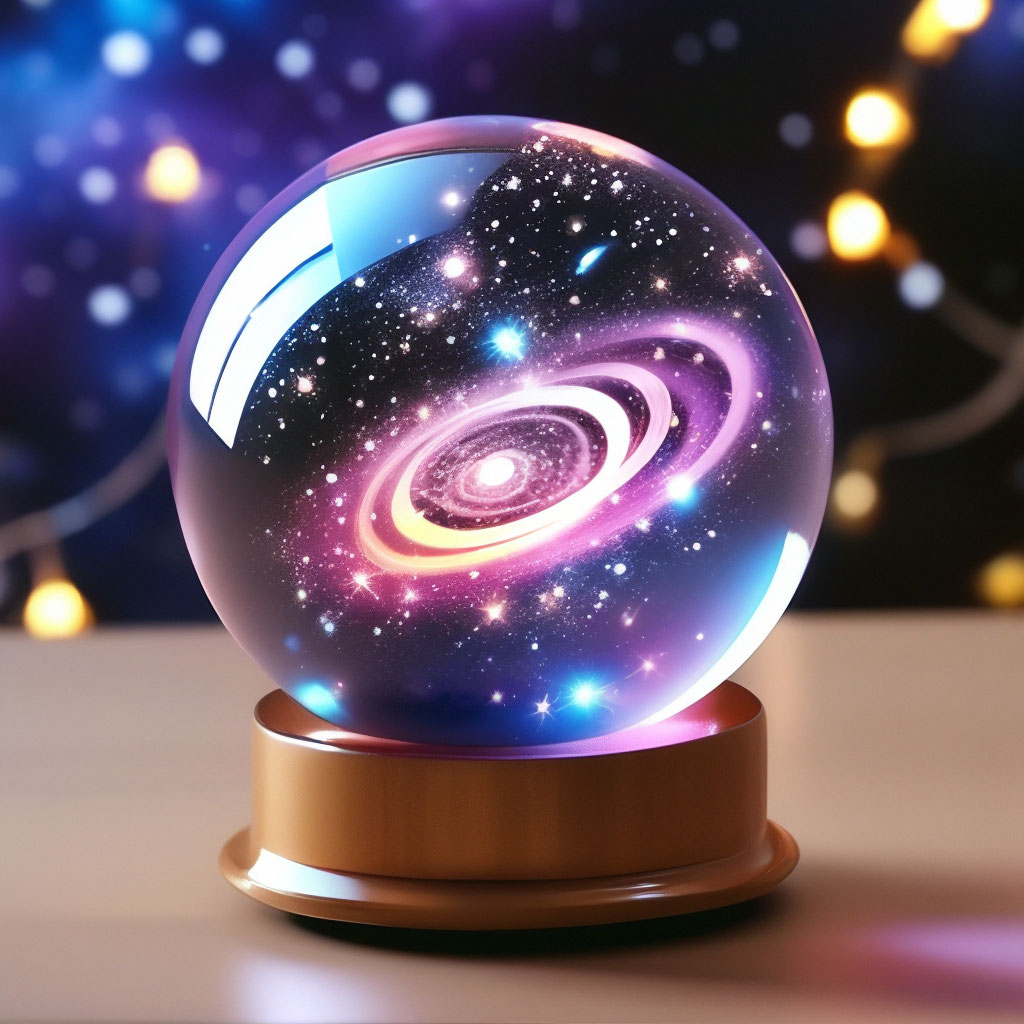 "Magical and beautiful galaxy ball, good quality" — image created in ...