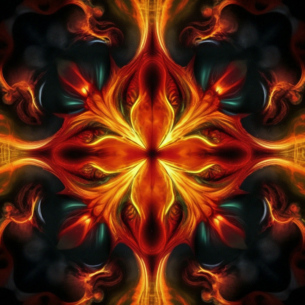 "Fractal quadrant of September energy. Neuro art." — image created in ...