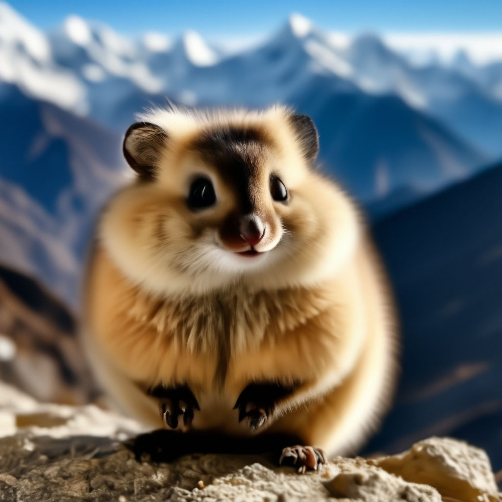 "On the high peaks of the Himalayas sits a cute Himalayan squeaker ...