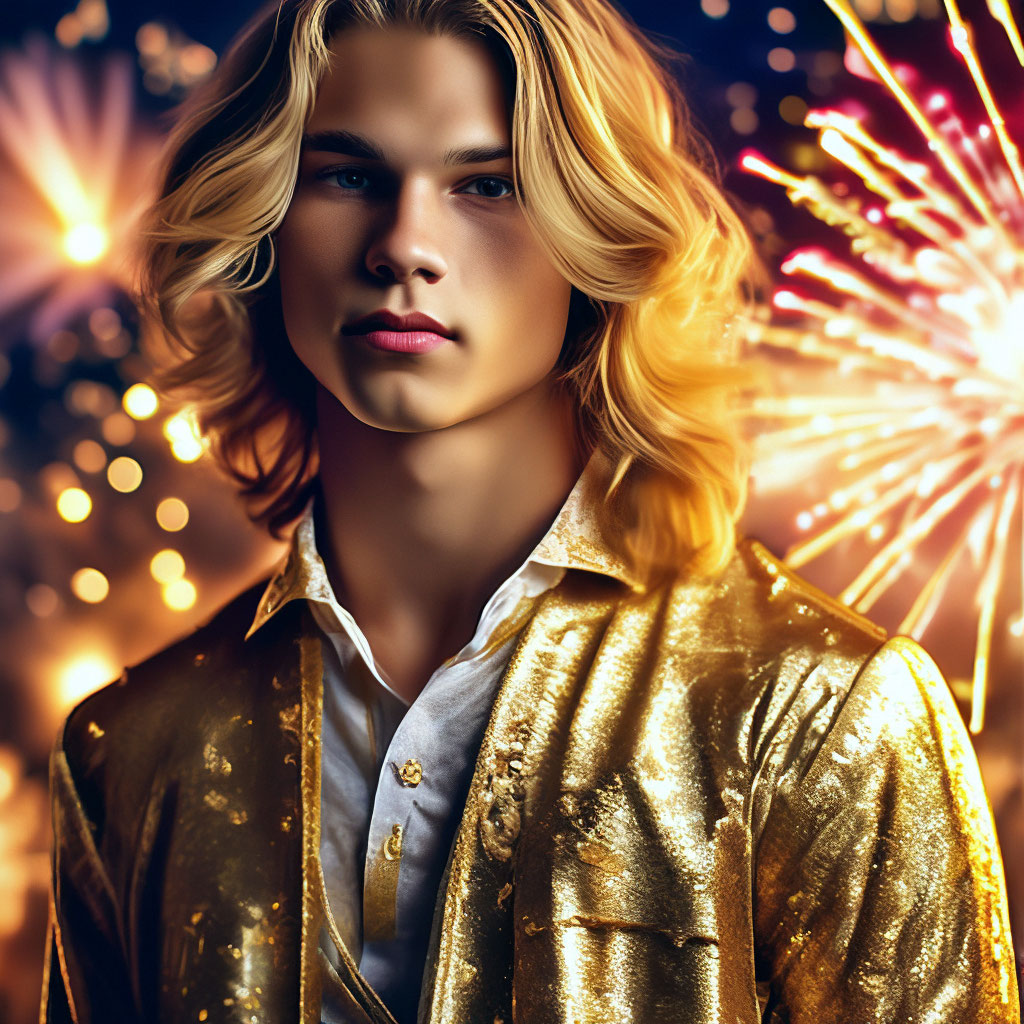 ""the idea of fireworks", prince of fireworks, young man, blond 20 ...