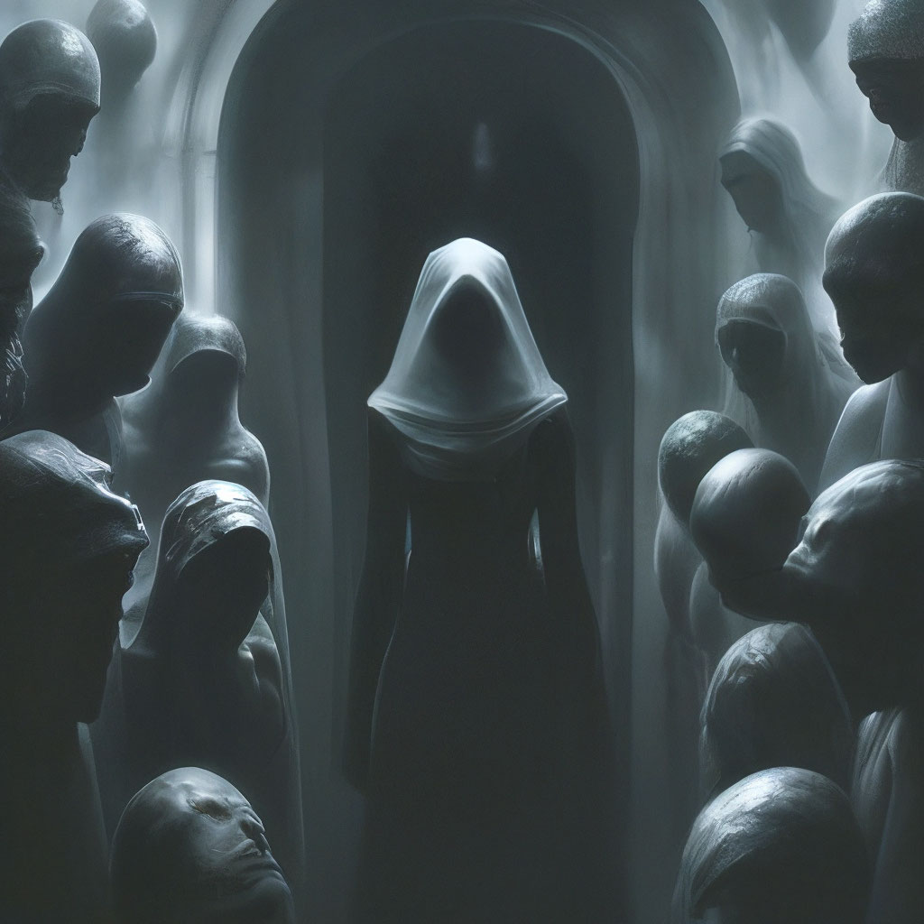 "Pitch darkness, what a horror to be in it" — image created in Shedevrum
