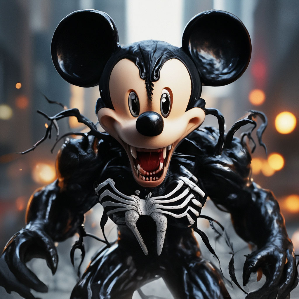 "Mickey mouse venom" — image created in Shedevrum