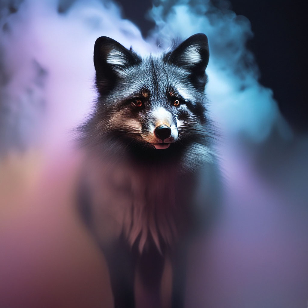 "Smoky fox" — image created in Shedevrum