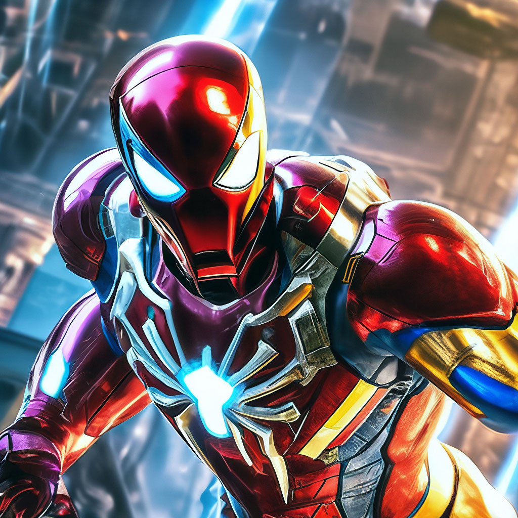 "Spider-man who defeated super men, mechanical iron man suit high ...